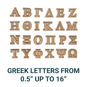 Buy Wooden Greek Letters Online | Order Decorative Alphabet Letters ...