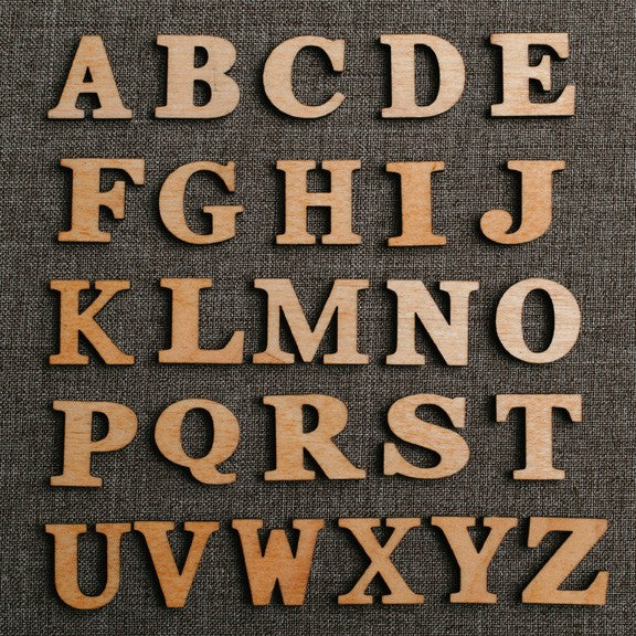 0.50" Small Single Layer Alphabet - Letters Yard
